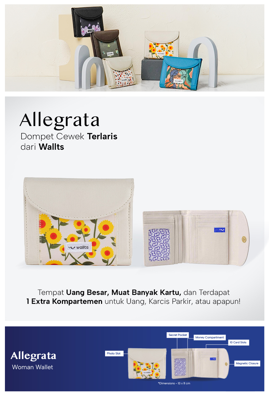 Wallts Allegrata Moon Contrast - Women's Folding Wallet | Shopee Malaysia