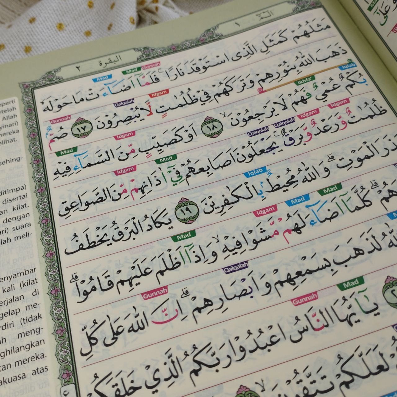 Al Quran At-Tajwid Translation and Color Tajwid Medium Size A5 - Bonus JUZ Amma and Dhikr Book ...