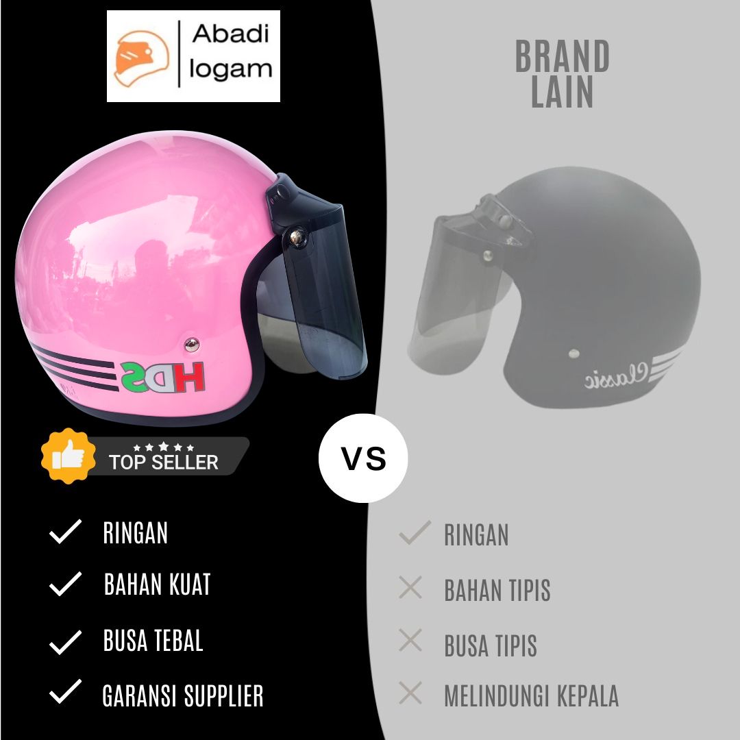 Bogo Adult Classic HDS SNI HELMET | Retro Motorcycle Half Face Helmet ...