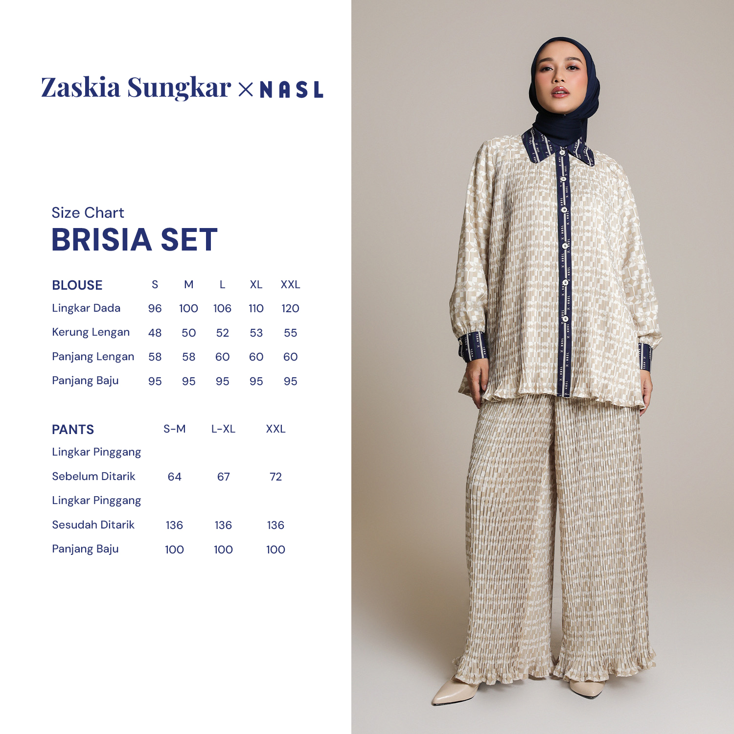 Zaskia Sungkar X NASL Brisa Set | Shopee Malaysia