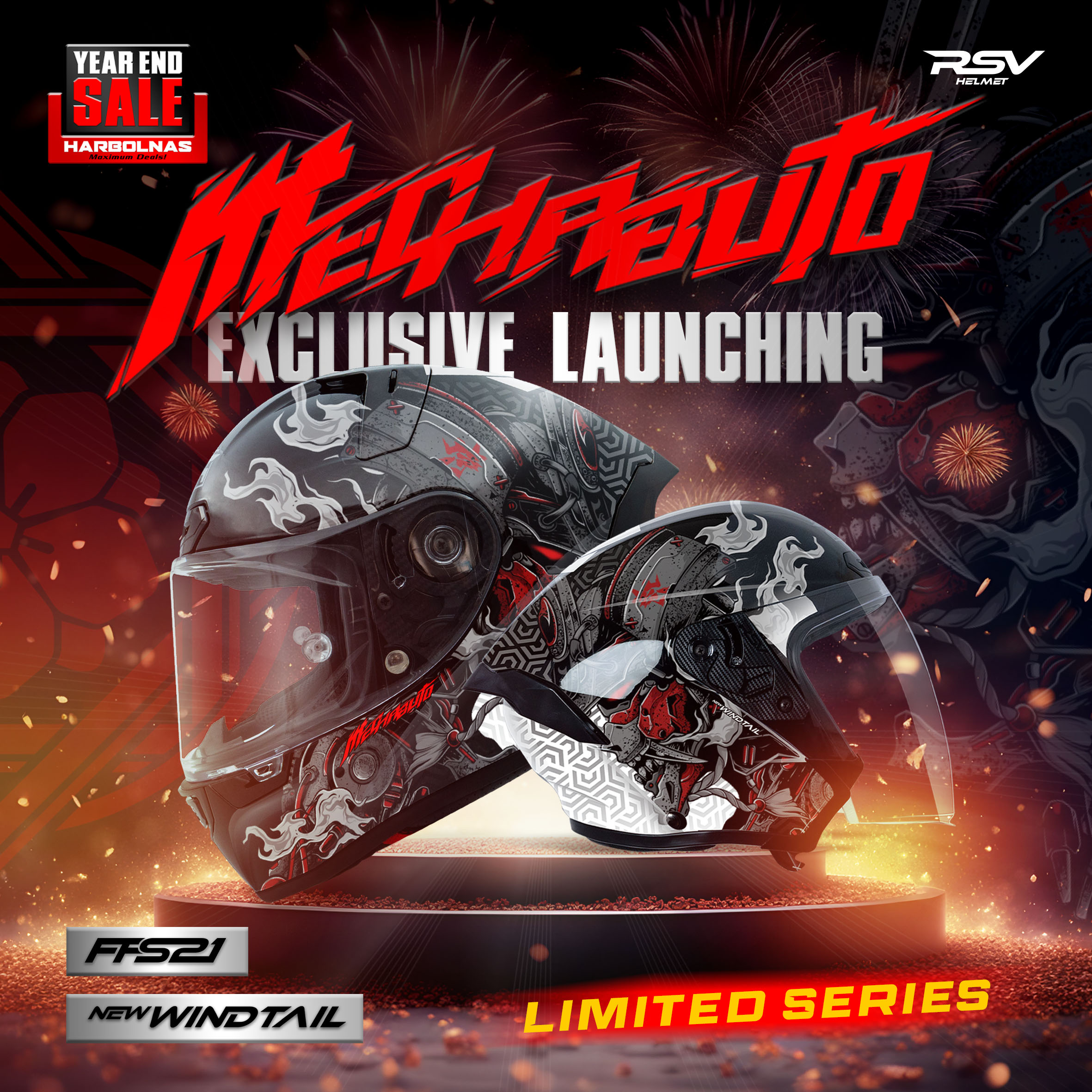 Rsv FFS21 Mechabuto Full Face Helmet - Limited Series & Exclusive ...