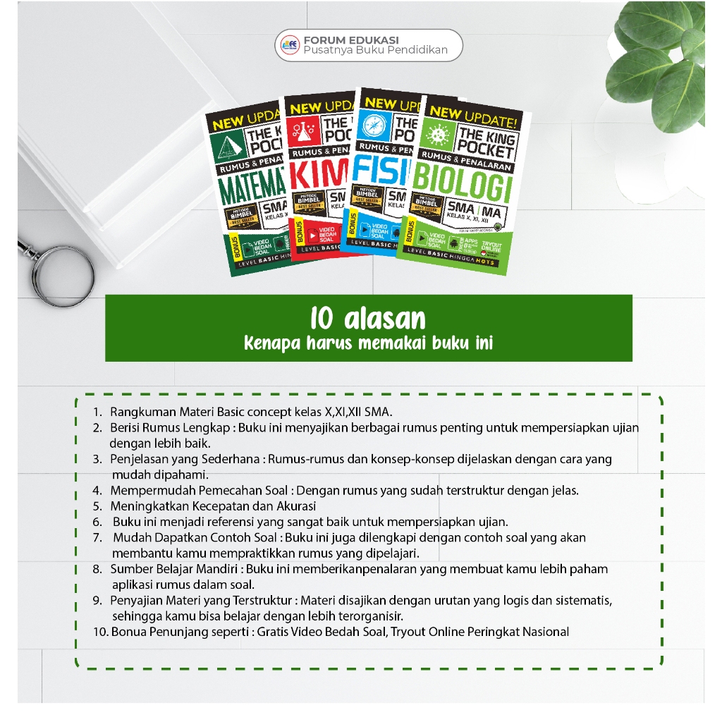 New HIGH SCHOOL BOOK UPDATE THE KING POCKET FORMULA & MATHEMATICS ...