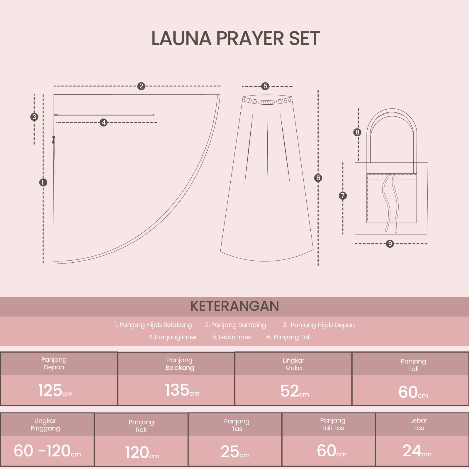 Lozy Hijab - Launa Prayer Set (Mukena Set Pattern Cottageette Ribbon ...