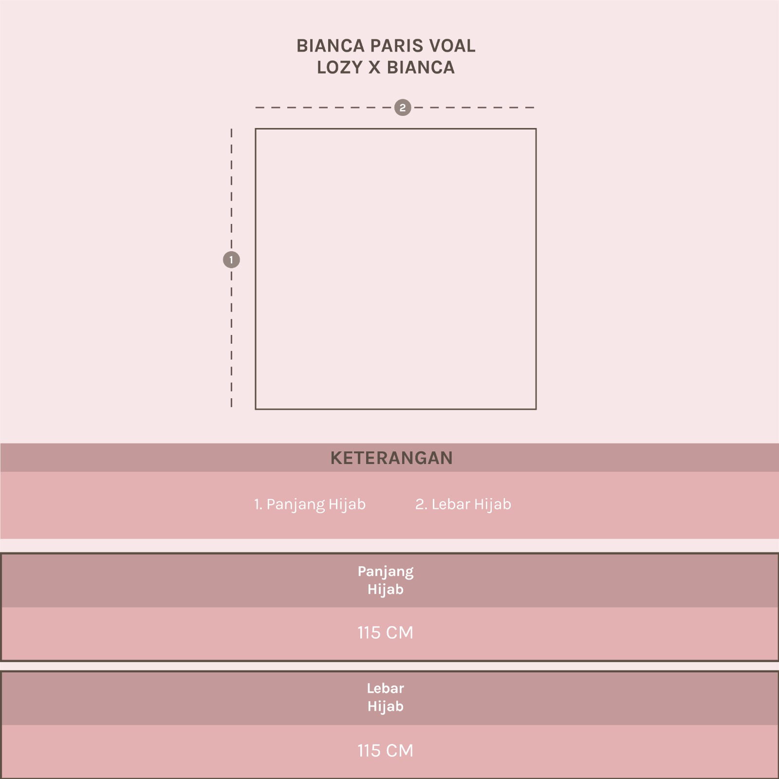 Lozy Hijab - Bianca Paris Voal Square (Paris Rectangular Hijab Voal Lozy x Bianca Kartika ...