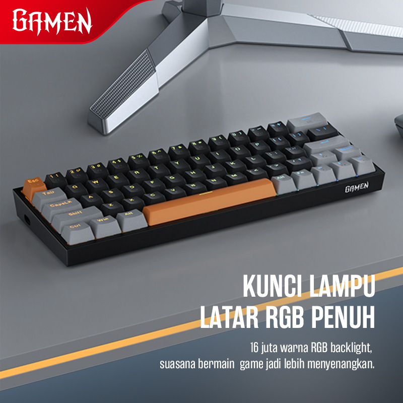 Gamen Mechanical Gaming Keyboard 66 Keys Titan V Full RGB Light ...