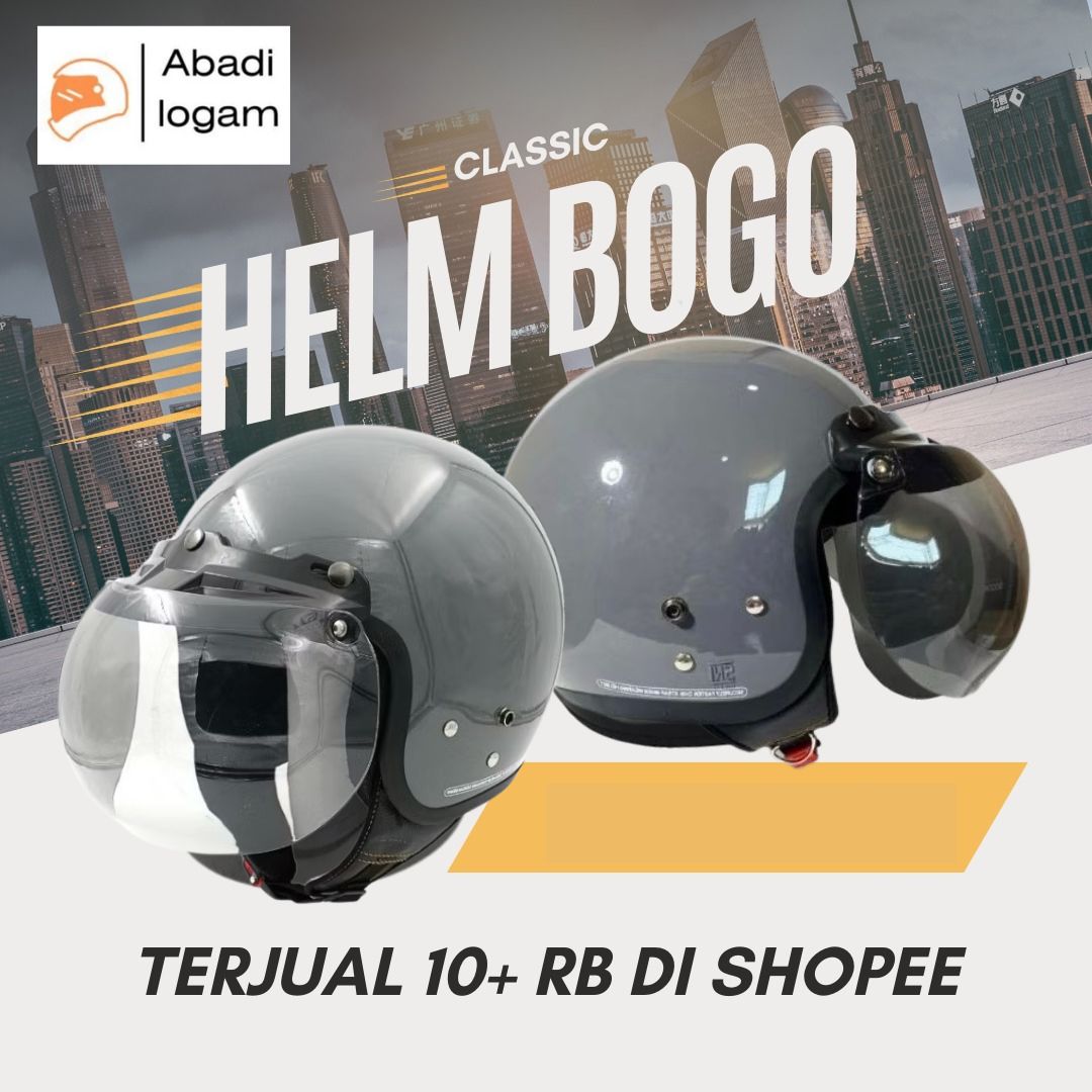 Sni HDS Plain Classic Adult Bogo Helmet | Bogo Half Face Classic Men ...