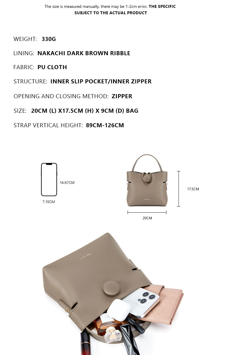 Bostanten Button Bags Women's Crossbody Bags Handbags Fashion women's ...