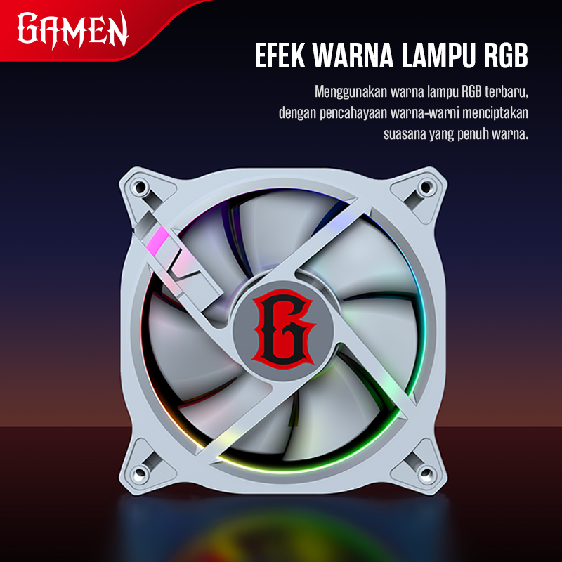 Gamen GCF110 Gaming Fan CPU RGB Ergonomic Fan 1000 RPM 12 cm Silent Fan ...