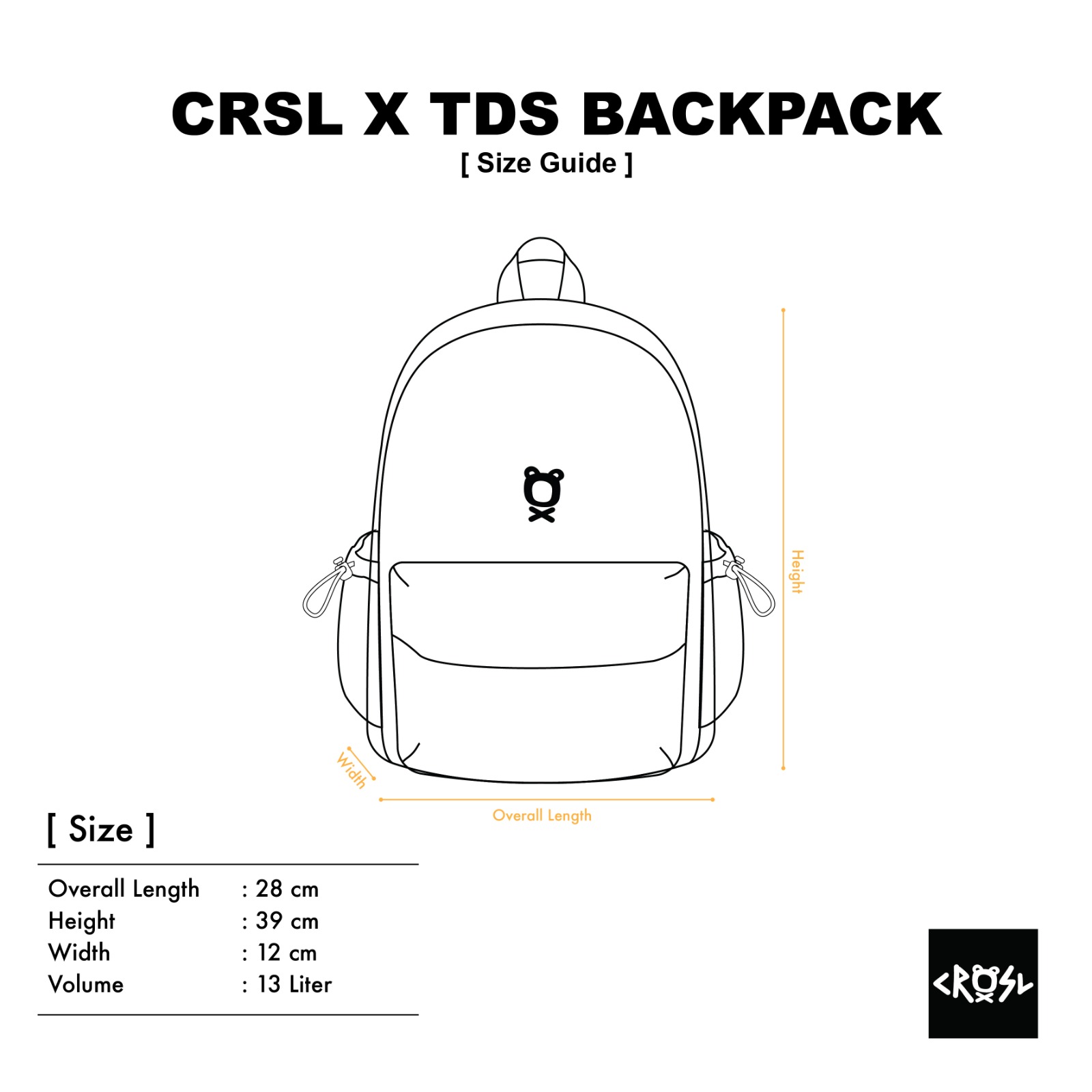 Crsl X TDS Backpack Black I Limited Edition | Shopee Malaysia