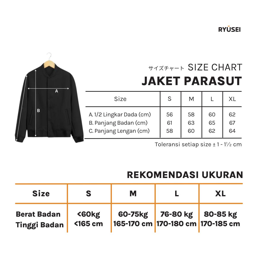 Ryusei Windbreaker Jacket Akimitsu Black - Parachute Jacket | Shopee Malaysia