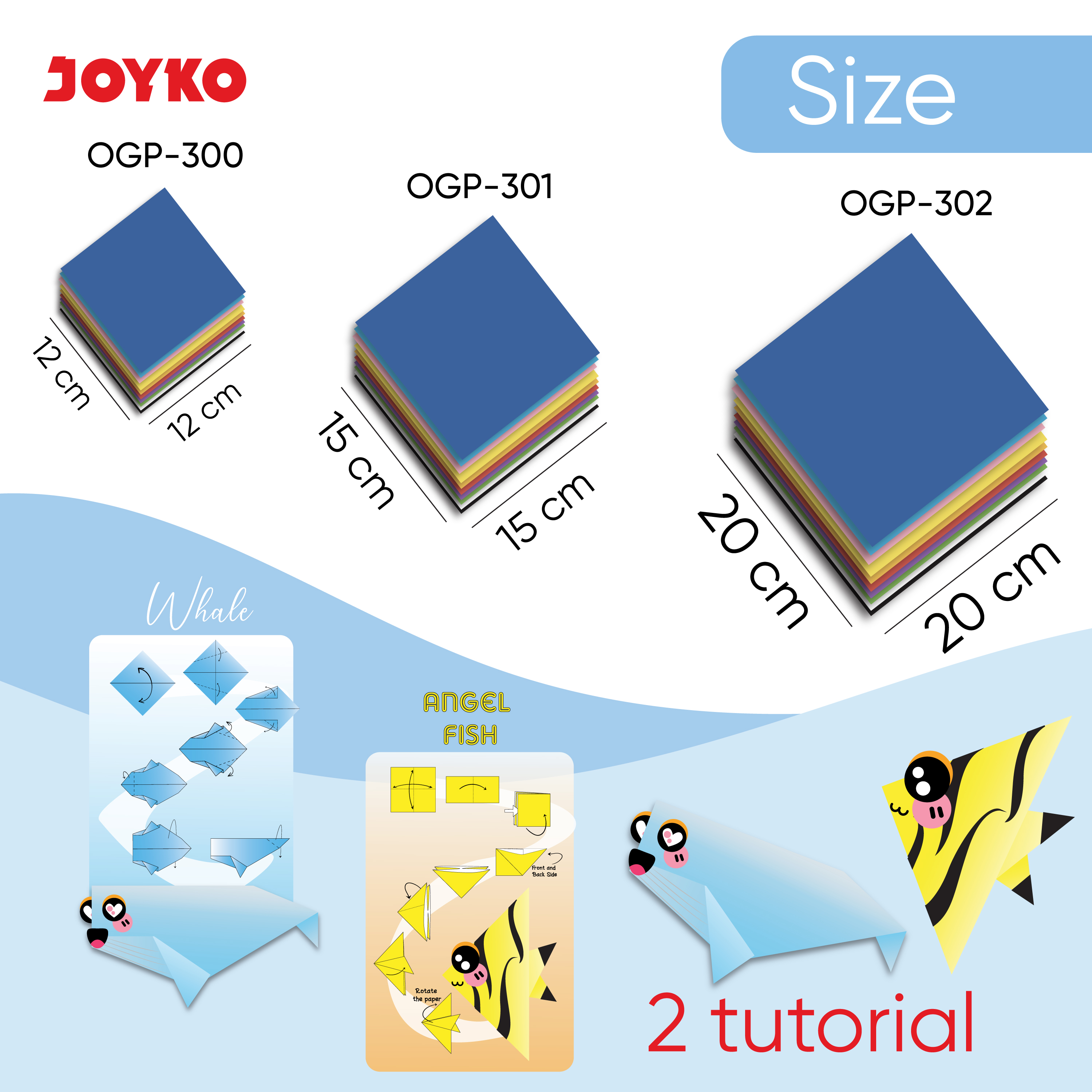 JOYKO Origami Paper OGP-302 Art Folding Paper 20 x 20 cm | Shopee Malaysia