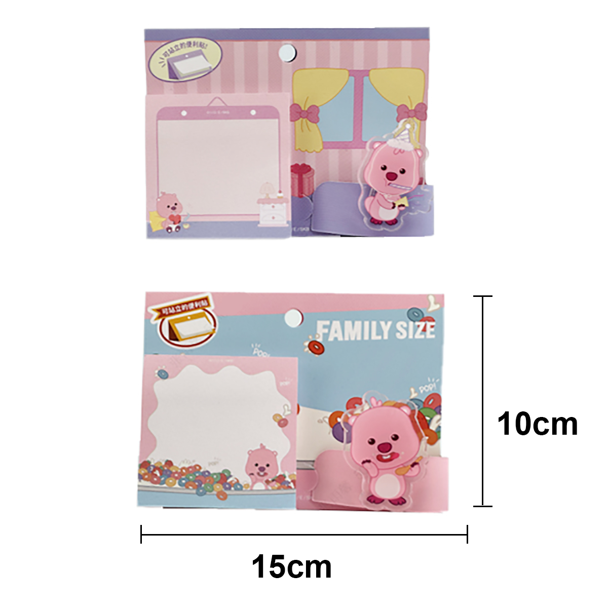 Miniso x Zanmang Loopy Collection Sticky Notes 80 Sheets & Acrylic Clip ...