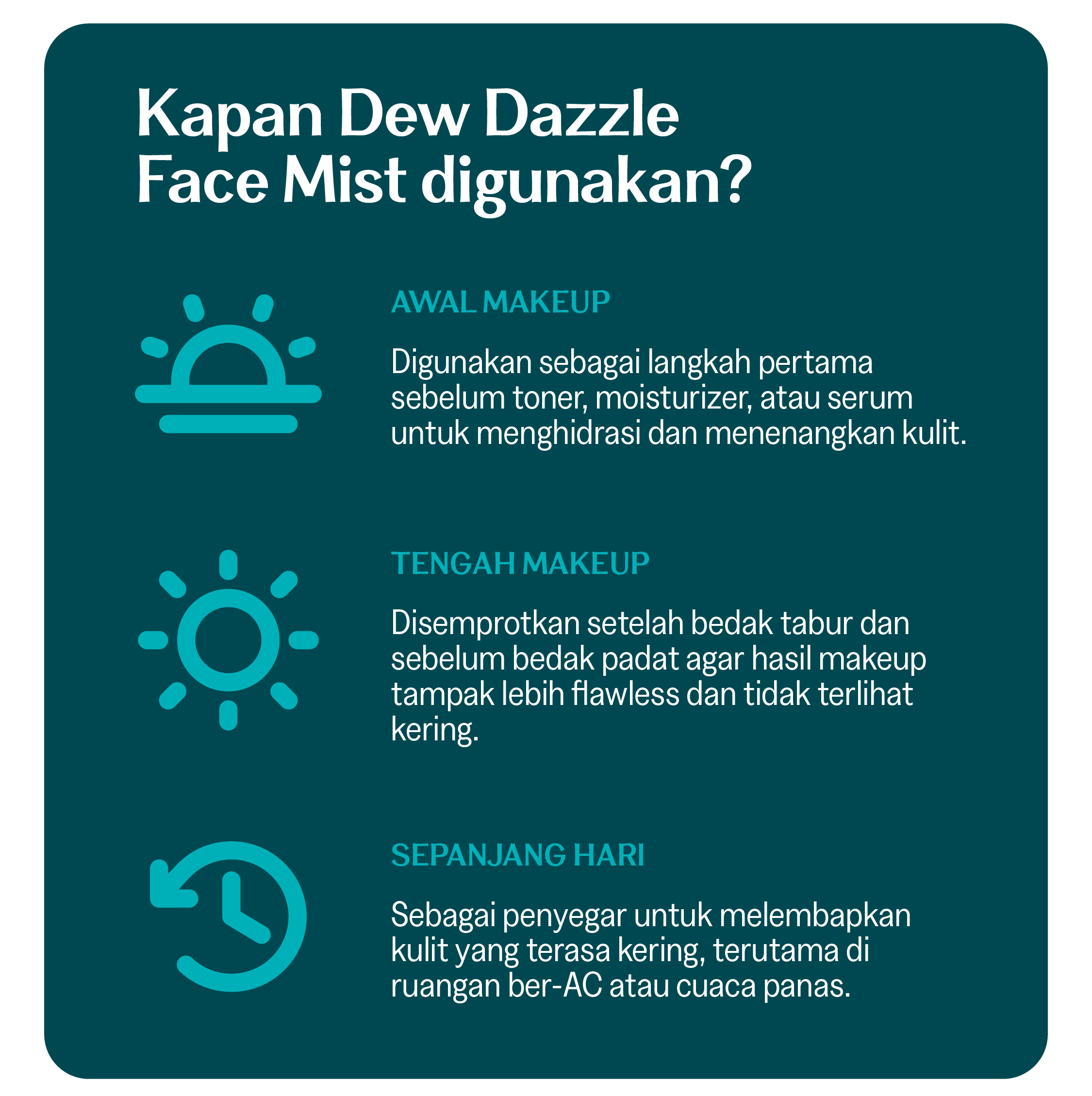 Haquhara Dew Dazzle Face Mist / Face Mist Makeup Skin Preparation Ultra Hydration / Face Mist ...