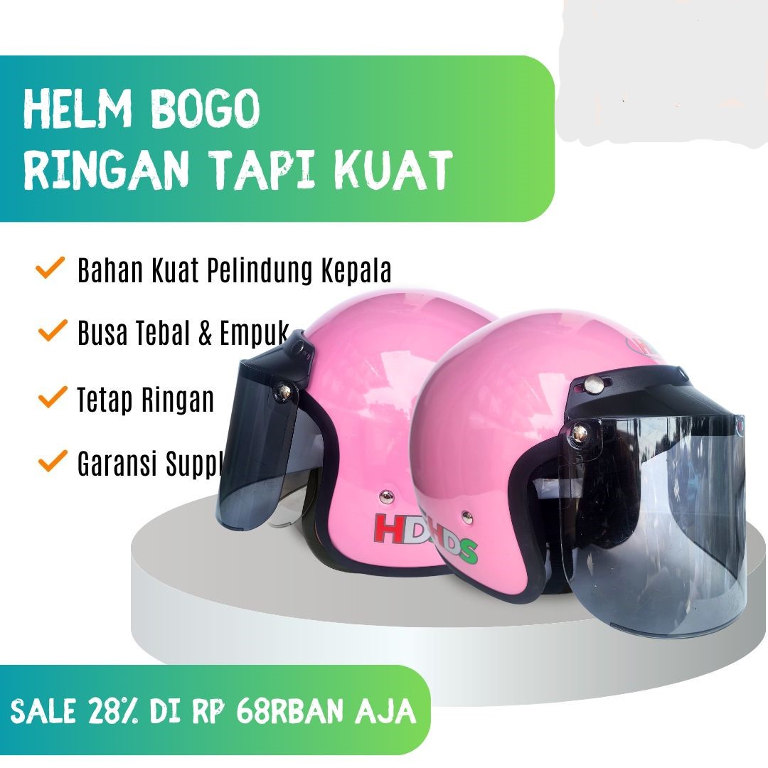 Bogo Adult Classic HDS SNI HELMET | Retro Motorcycle Half Face Helmet ...