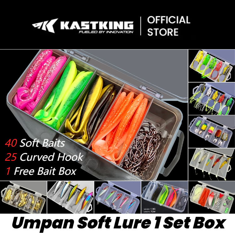 [OFFICIAL] KASTKING soft lure Bait 1 SET Box, Pacning Paddle T Tail Box ...