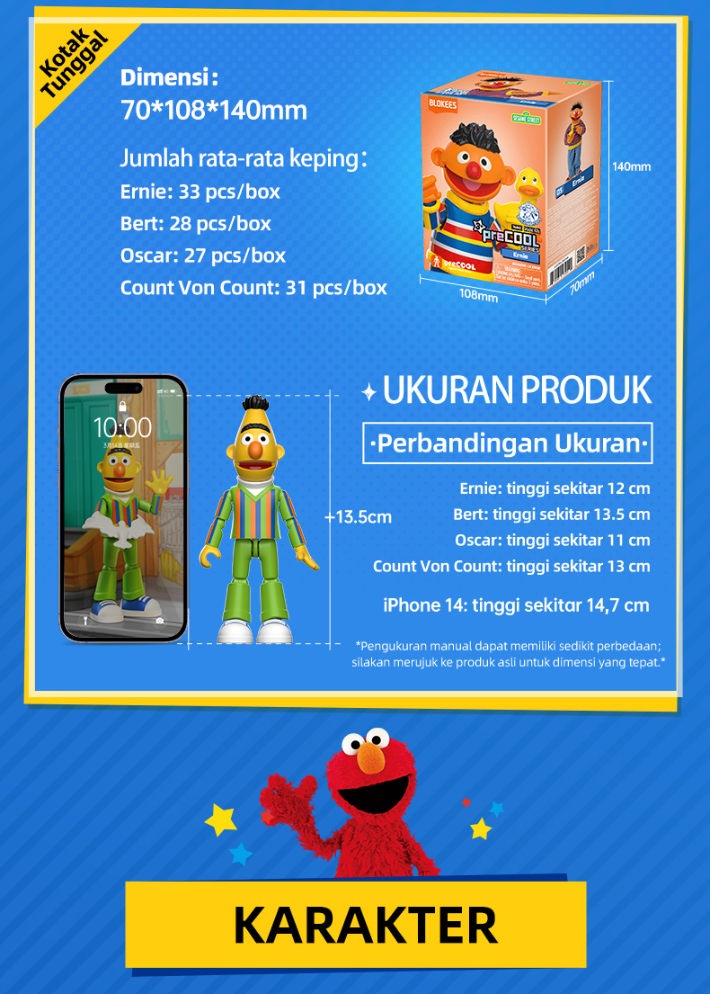 [NEW] Blokees Figures Sesame Street Friends Model kits PreCOOL children ...