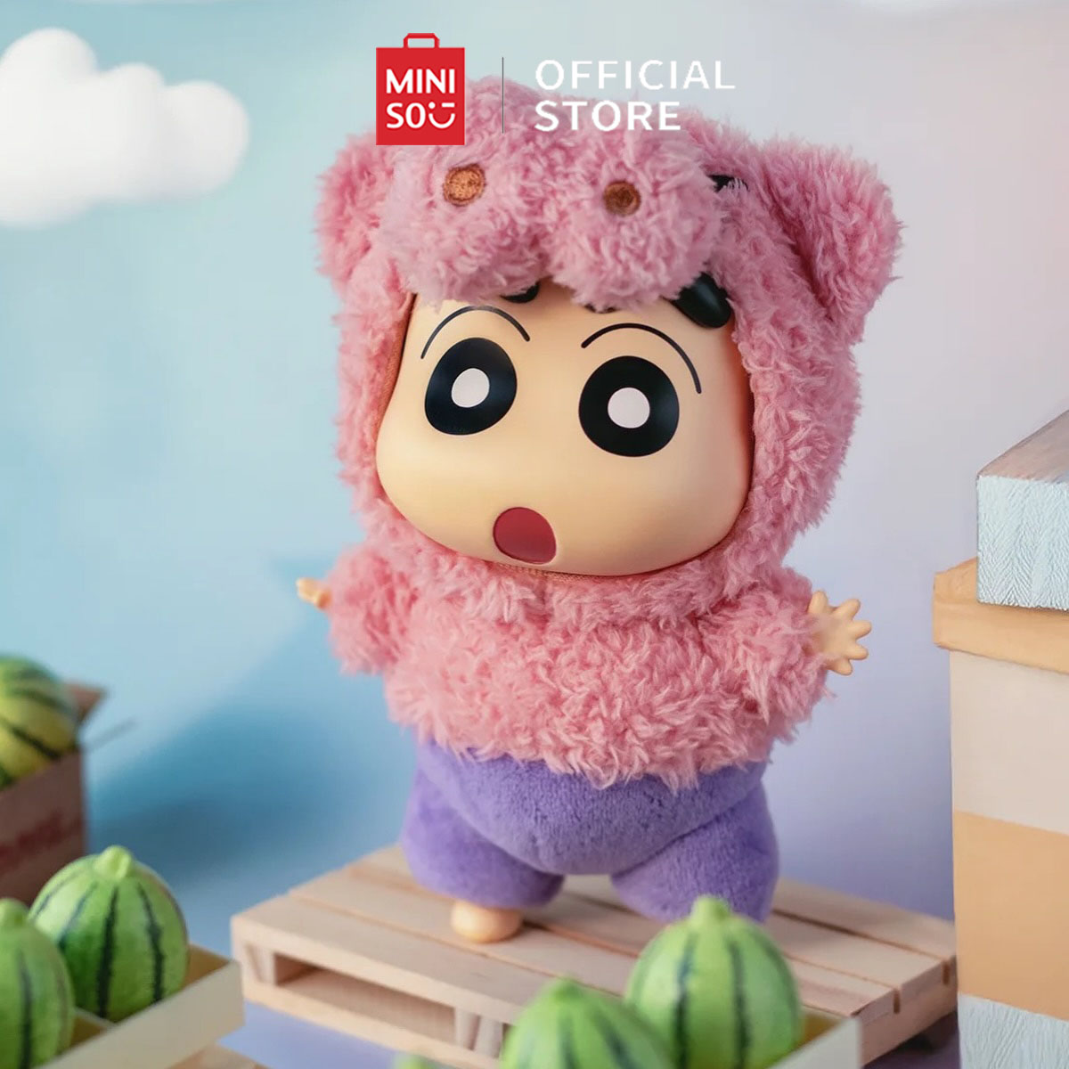 GANTUNGAN Miniso X Crayon SHINCHAN PLAY PARTY Vinyl Plush Blind Box ...