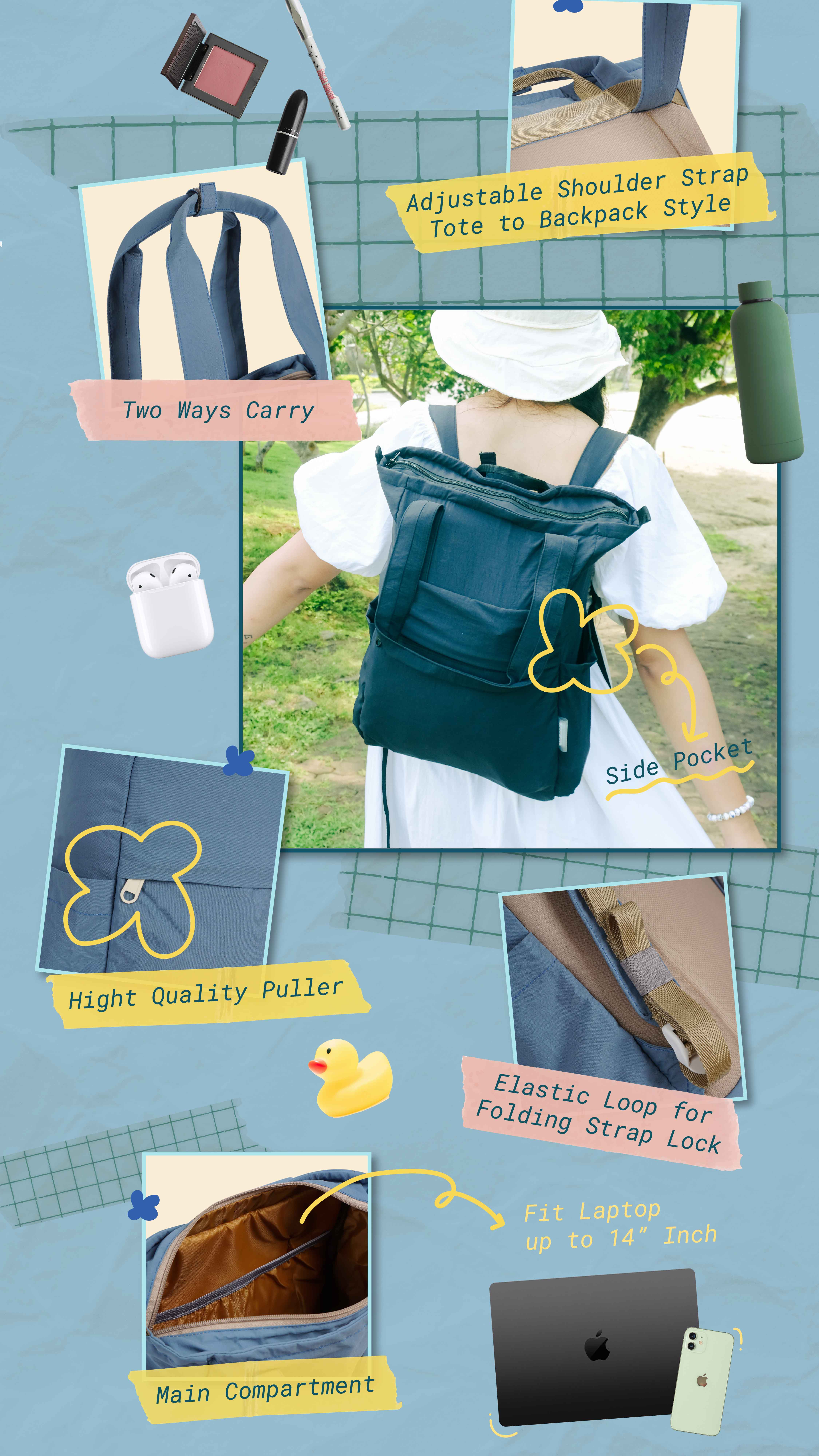 School Bag - Chart Totepack Backpack - Visval - Backpack | Shopee Malaysia