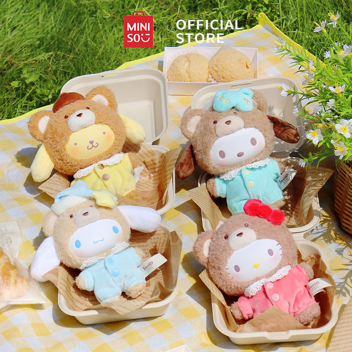 GANTUNGAN Miniso X Sanrio Character Latte Baby Bag Hanger Vinyl Face ...