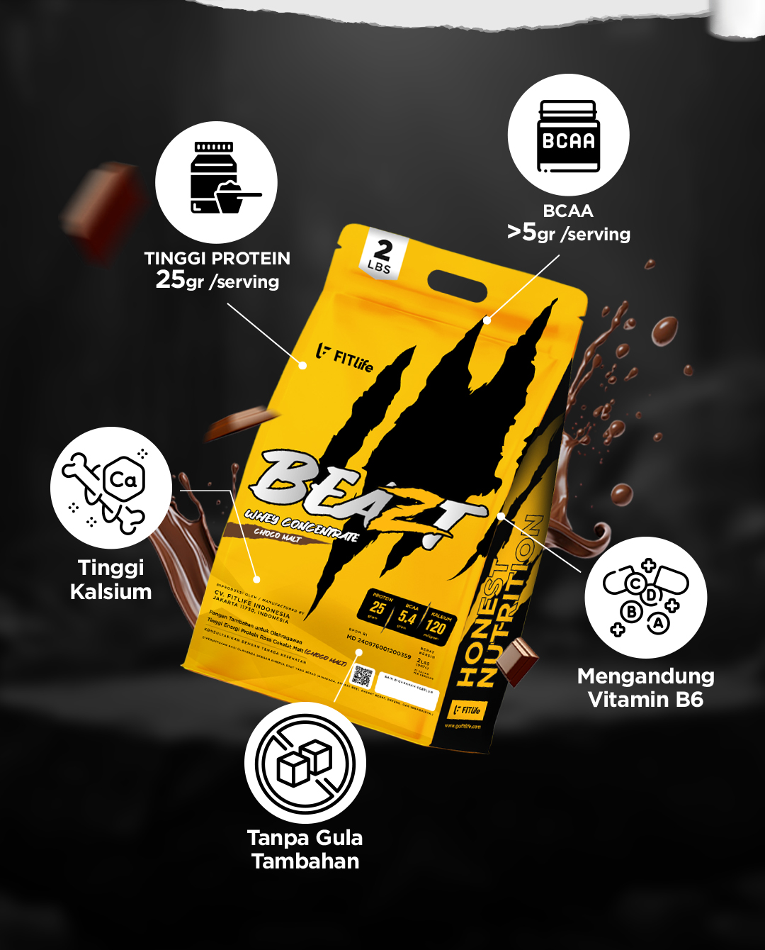 (EXCLUSIVE COLLABORATION) FITlife Beazt 2lbs/900gr - Whey Protein Concentrate (Ex Wpro) | Shopee ...