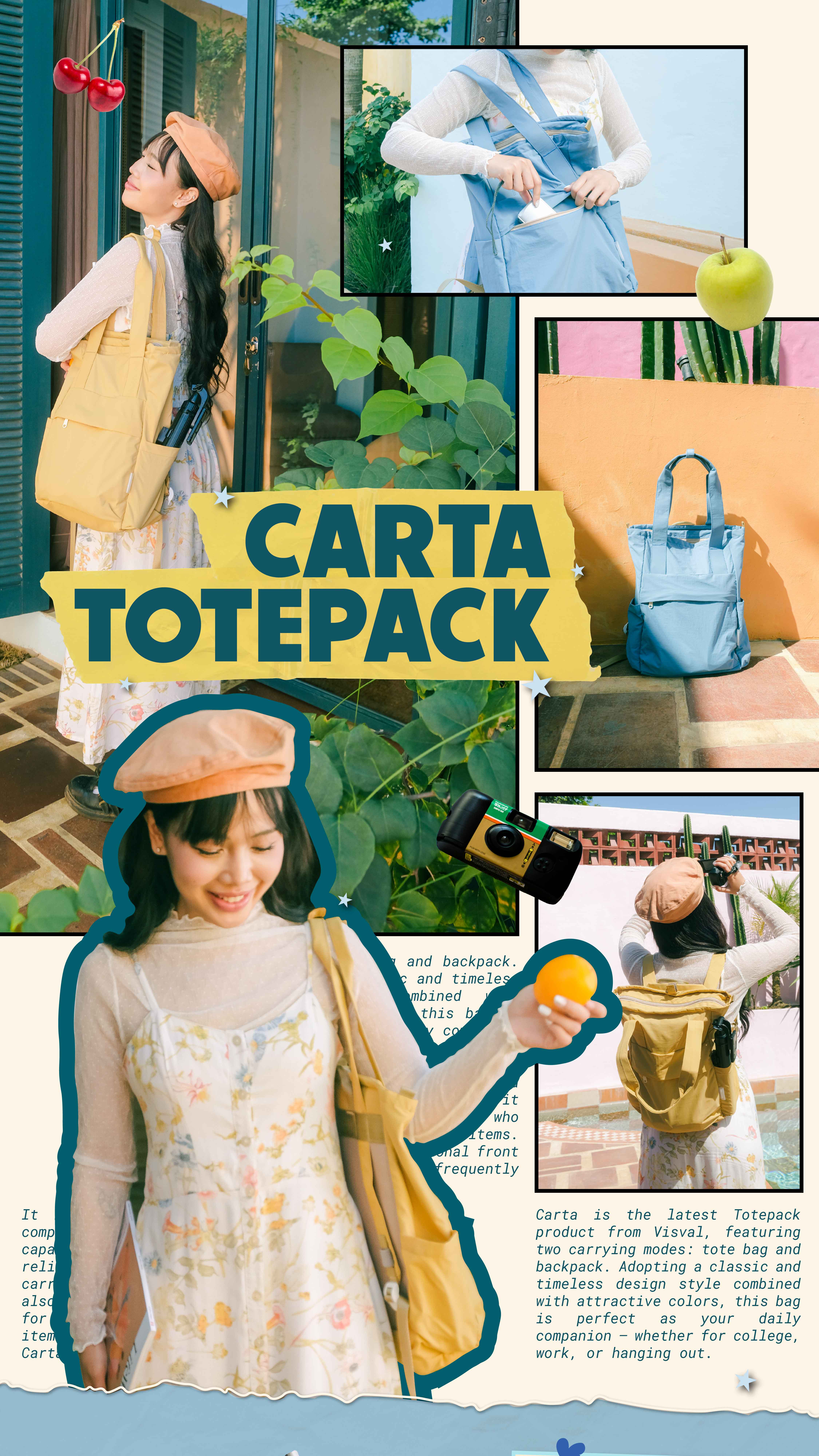 School Bag - Chart Totepack Backpack - Visval - Backpack | Shopee Malaysia