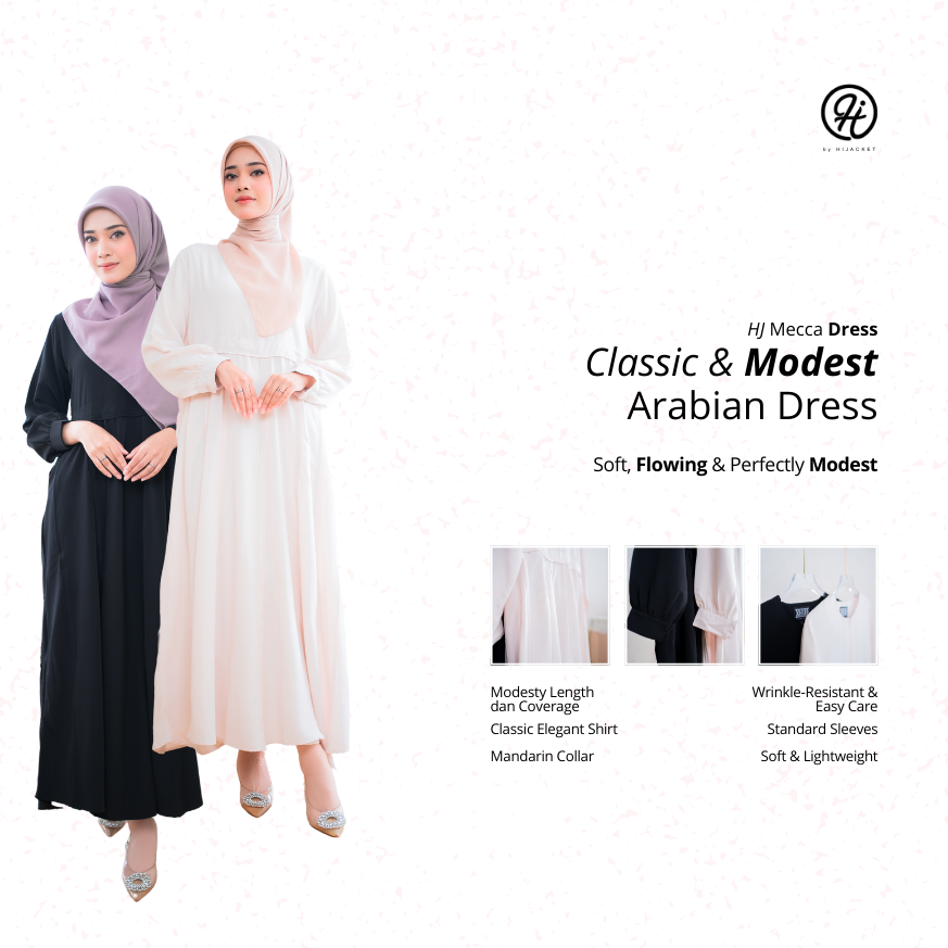 Hj Dress Mecca - Modesty Arabian Dress, Comfortable & Cool for Umrah ...