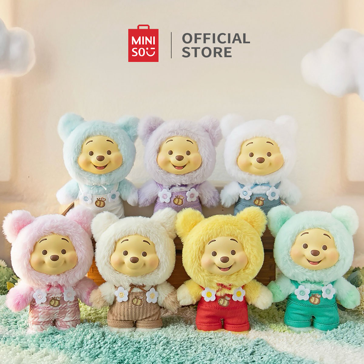 Miniso X Disney Winnie the Pooh Series Vinyl Plush Blind Box Keychain ...