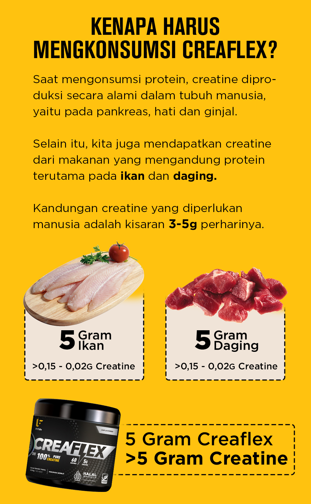 FITlife CreaFLEX Pure Creatine Monohydrate | Shopee Malaysia