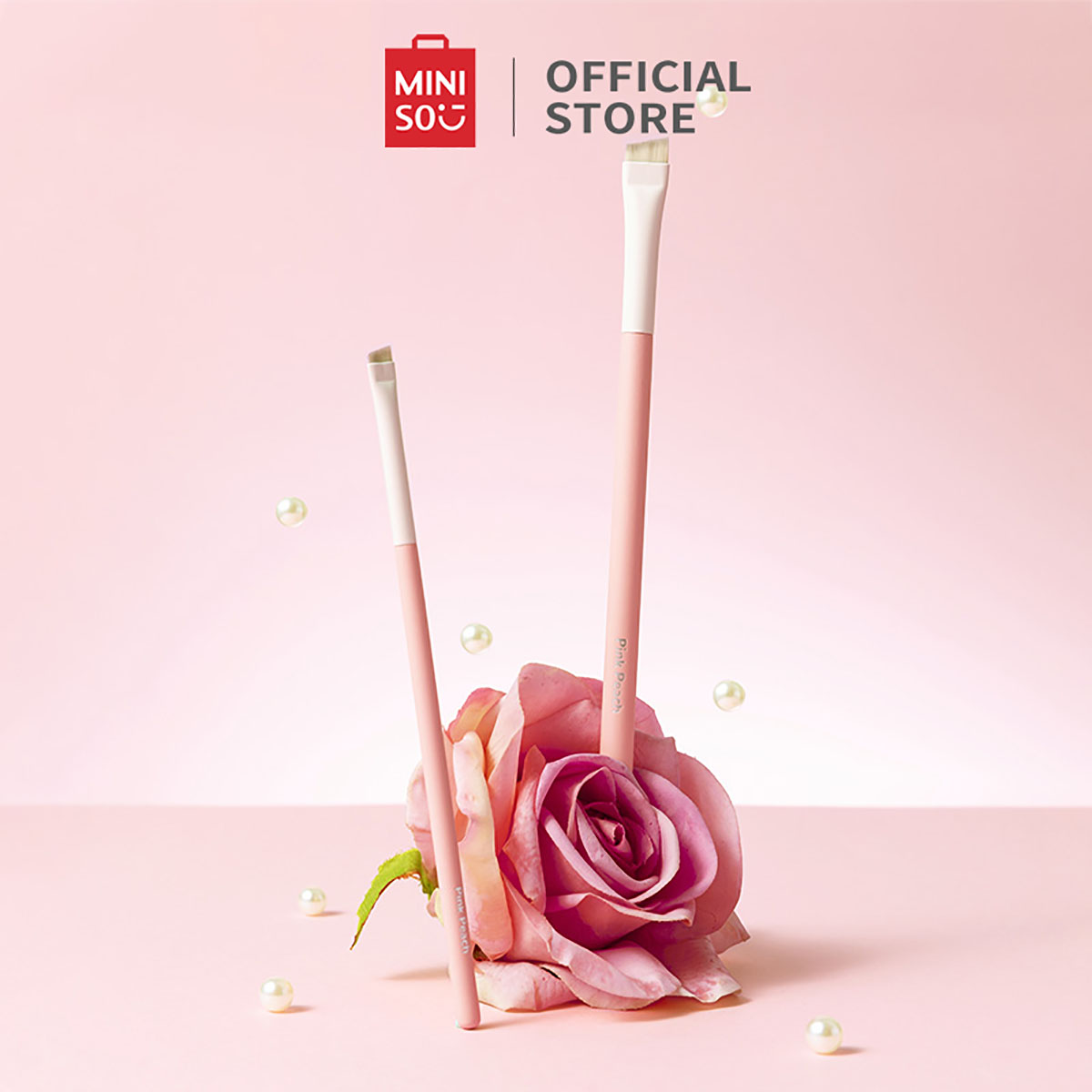 Miniso Eyeshadow Brushes Peach Pink Series Eyeshadow Brushes Set of 3 ...