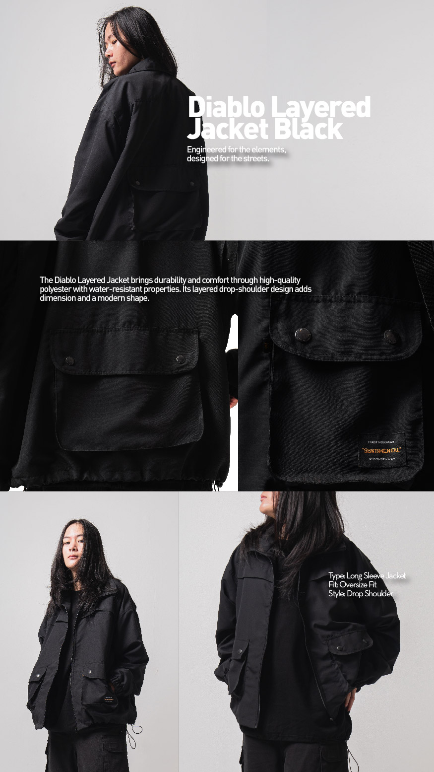 SSST Diablo Layered Jacket Olive | Shopee Malaysia