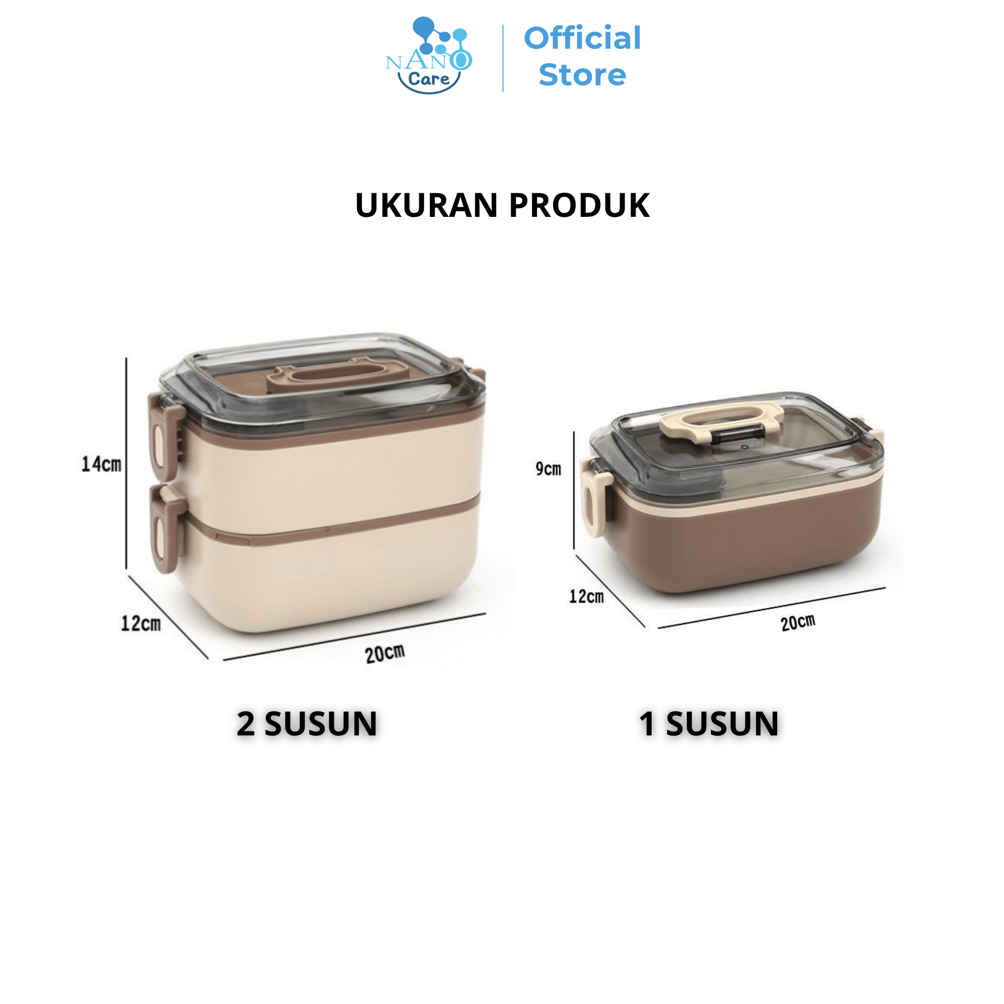 Nano Care Lunch Box Set 4 in 1 BPA Free Food Grade Spill-Proof Lunch ...