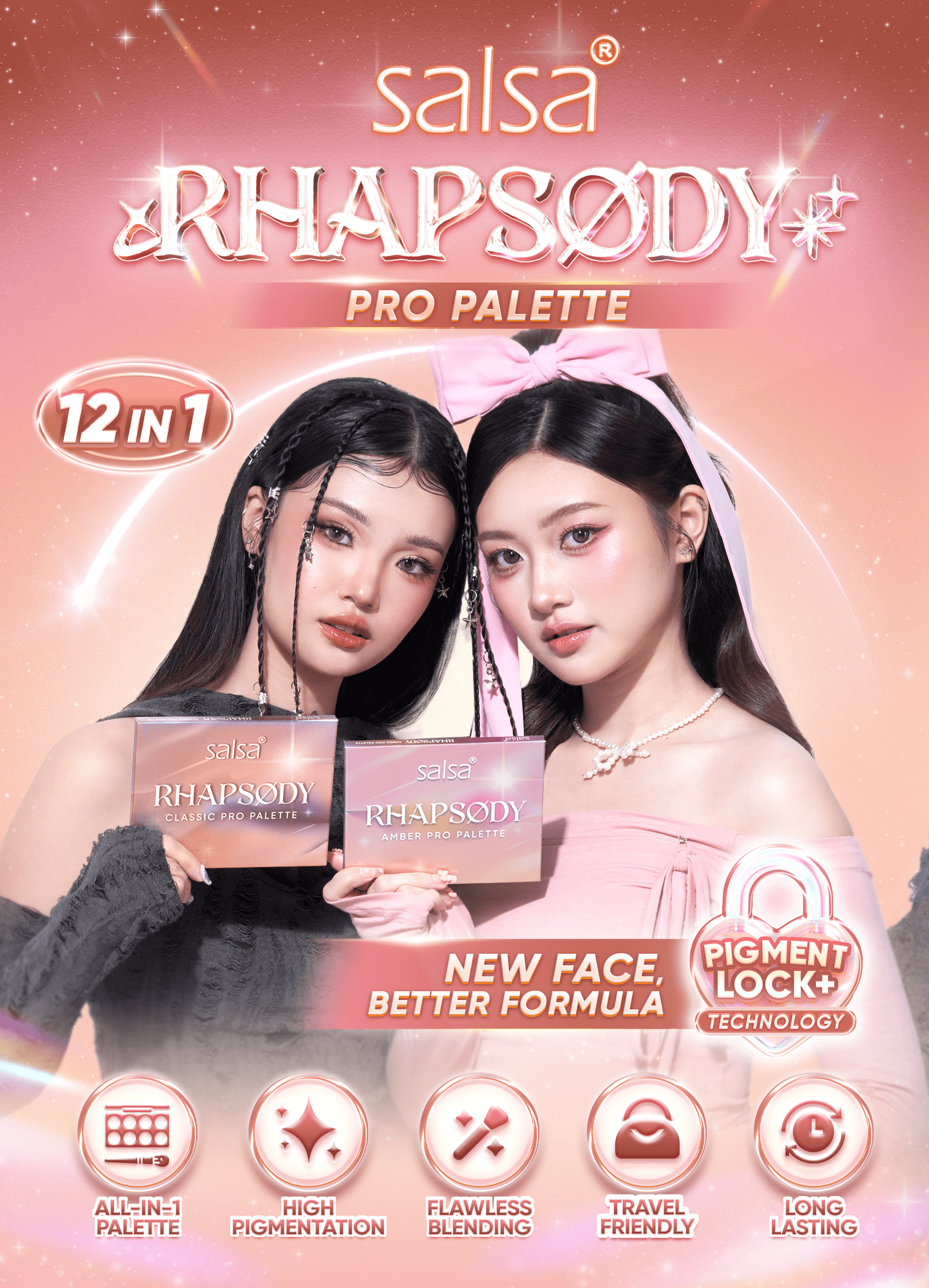 [NEW LOOK!] SALSA Rhapsody Face Pro Palette - 12in1 Makeup ...