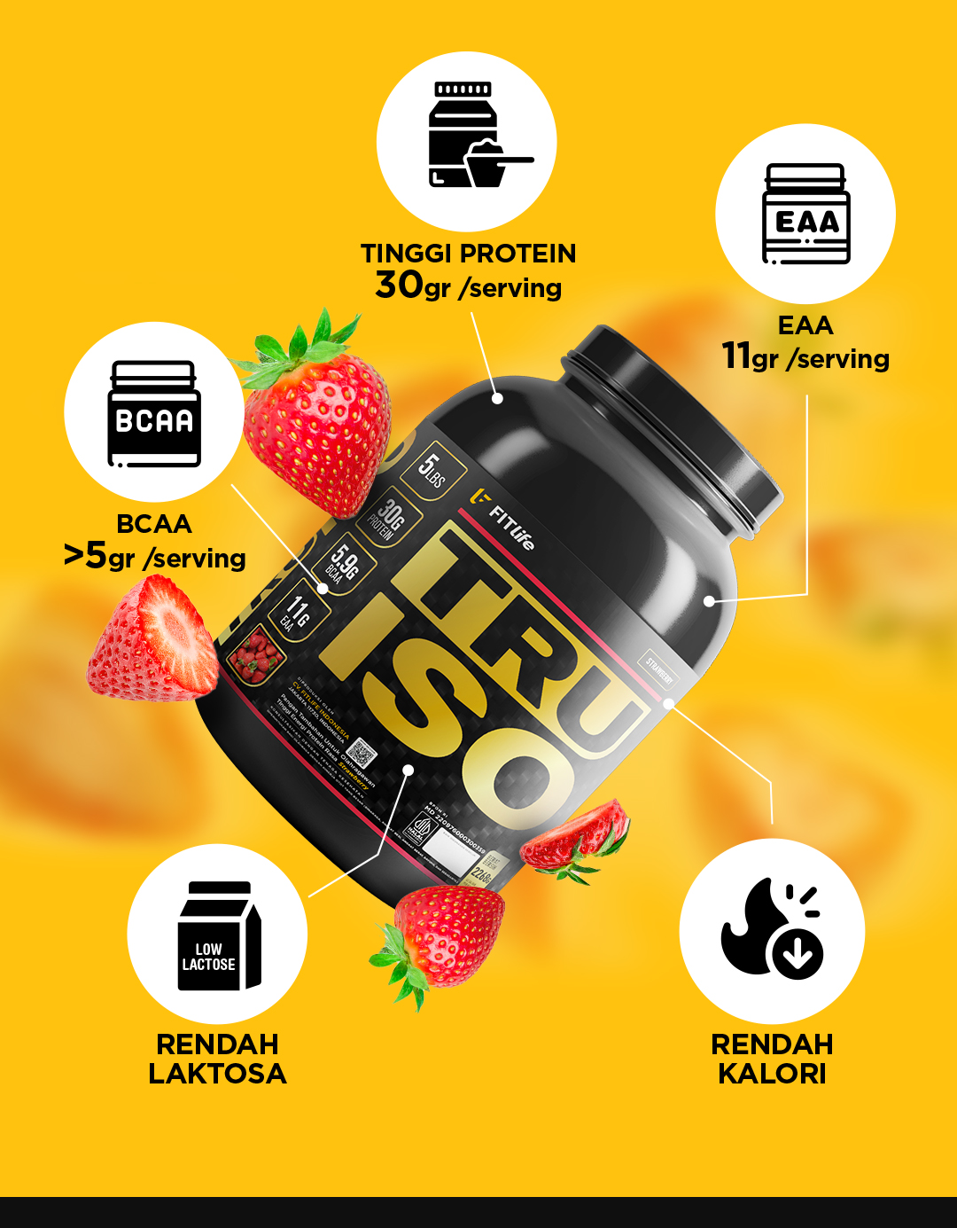 FITlife Truiso Whey Protein Isolate 2lbs/ 900gr (WPro Iso Upgraded ...