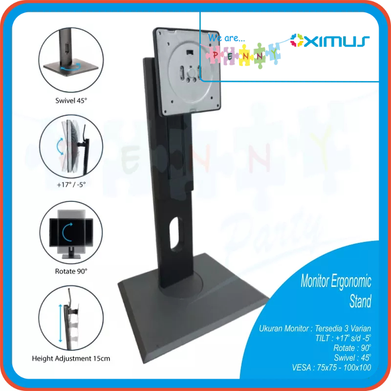 Ergonomic Stand Tilt Swivel Rotate Monitor Bracket Available in 3 ...