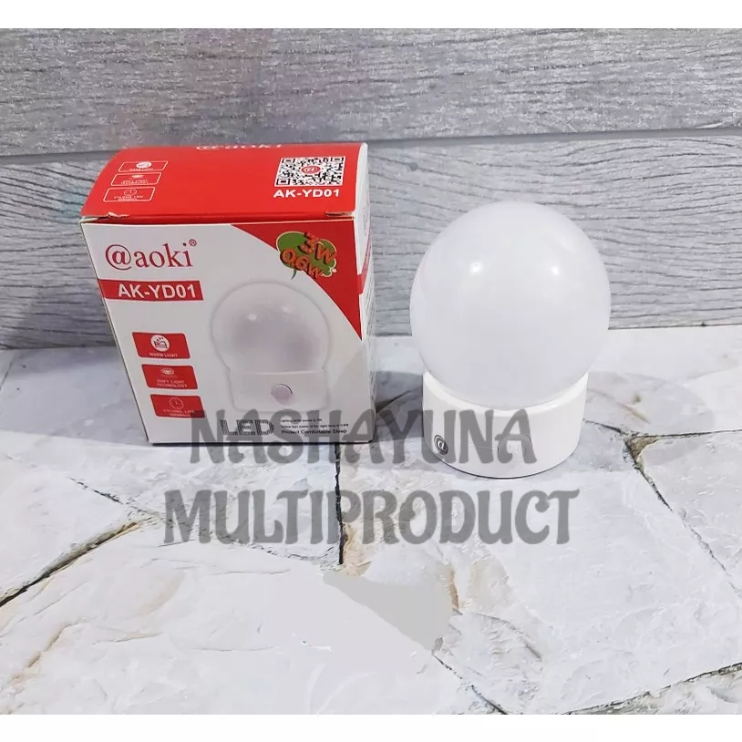 CAHAYA PUTIH Best!! Sleeping Lamp 3W 0.6W White And Yellow Light Aoki AK YD01 ORIGINAL | Shopee ...