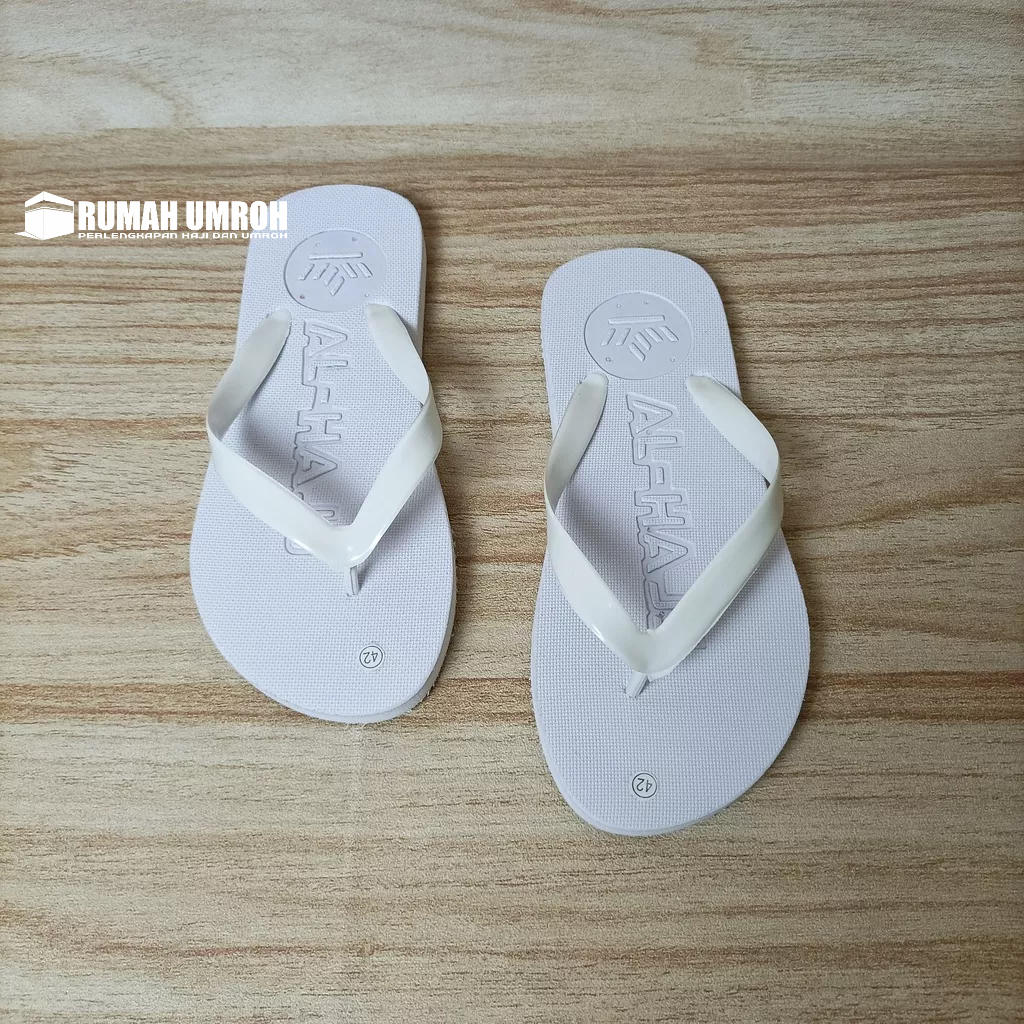 PUTIH Premium Umrah Flip Flops Men Umrah Sandals Men White Sandals HAJJ ...