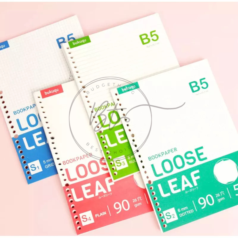 [B207] Loose leaf B5 - Bookpaper 90 gsm - Binder Paper | Shopee Malaysia