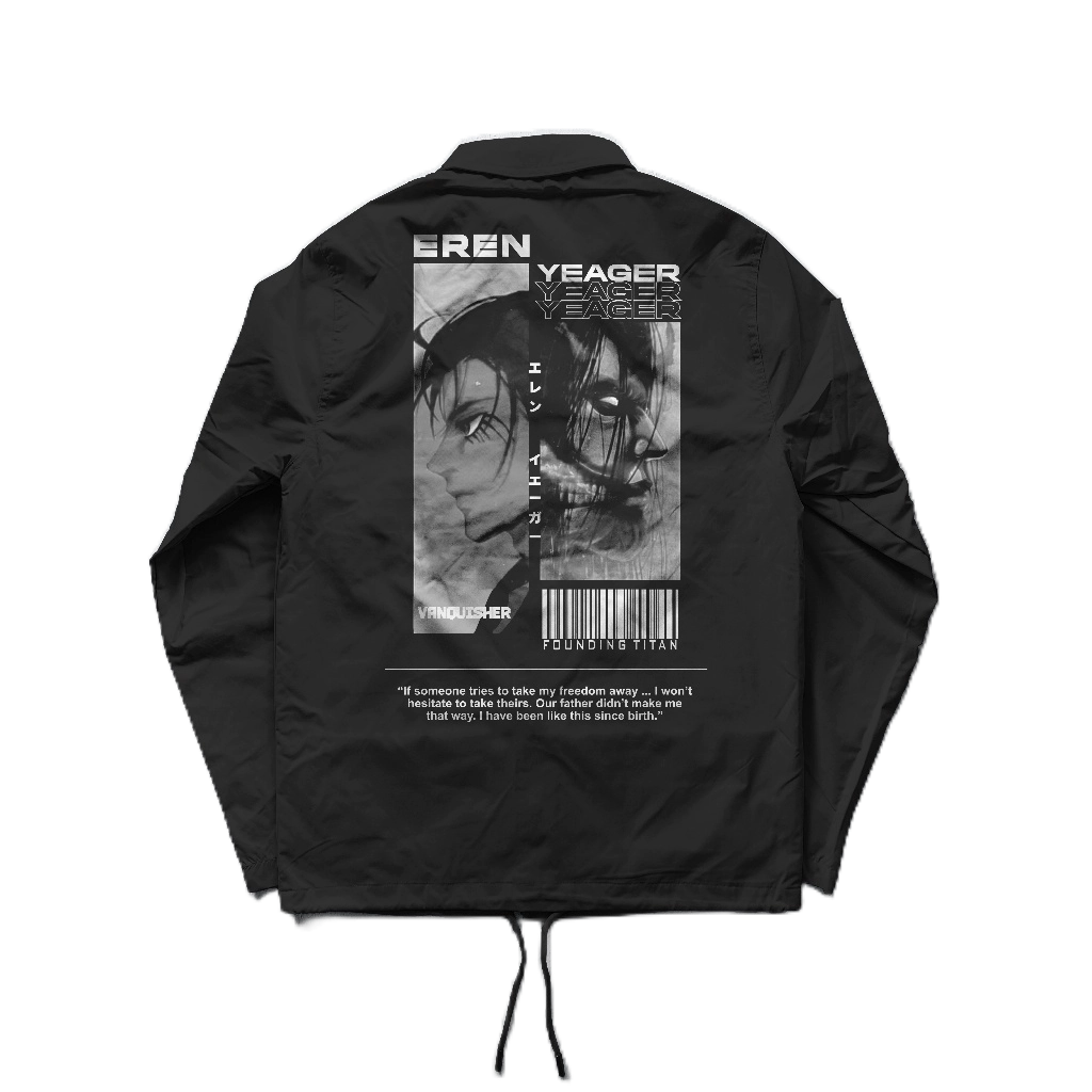The Newest Eren Yeagere Anime Attack On Titan Coach Jacket 2024 ...