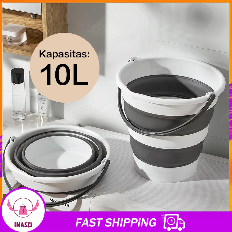 Folding Bucket Water Bucket Foldable Collapsible 10 Liter Multipurpose ...