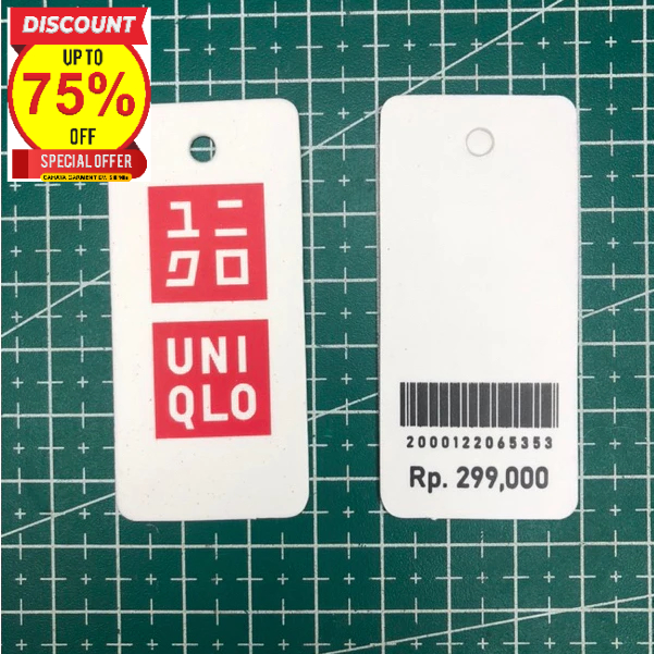 Uniqlo PRICE TAG HANGTAG BARCODE SUPER PREMIUM CO 1X SENT 600PCS ...