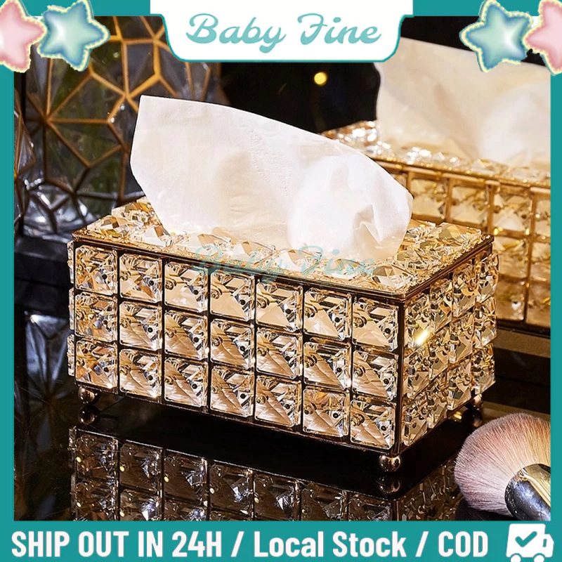 Tissue box tissue box gold tissue Holder Elegant Glass tissue box ...