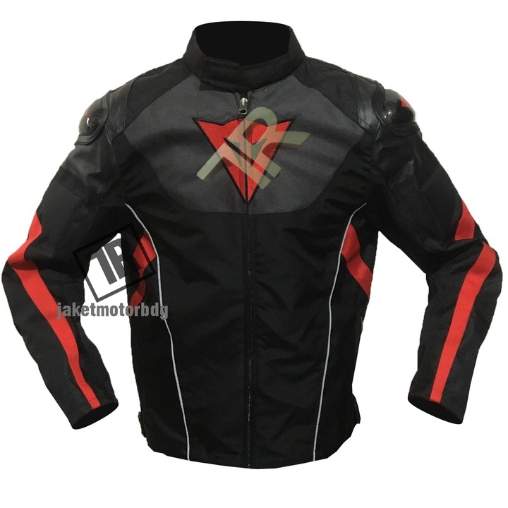 MERAH Red DN Motorcycle Jacket With Shoulder Protector And Elbow Safety ...