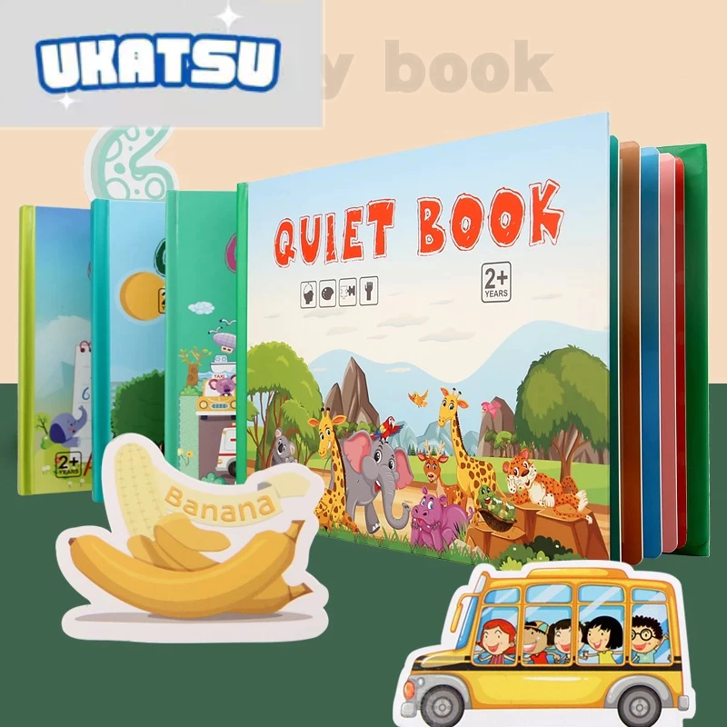 Quiet Book Busy Book Montessori Velcro Educational Book for Children 2 ...