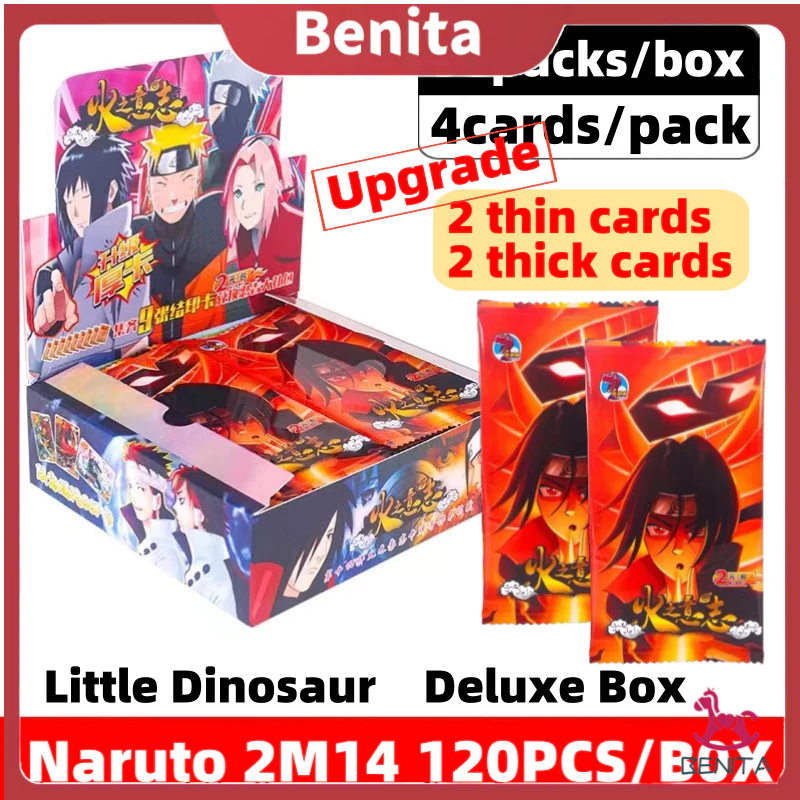 180 Pcs Original Naruto Cards Little Dinosaur Anime Naruto Cards Baruto ...