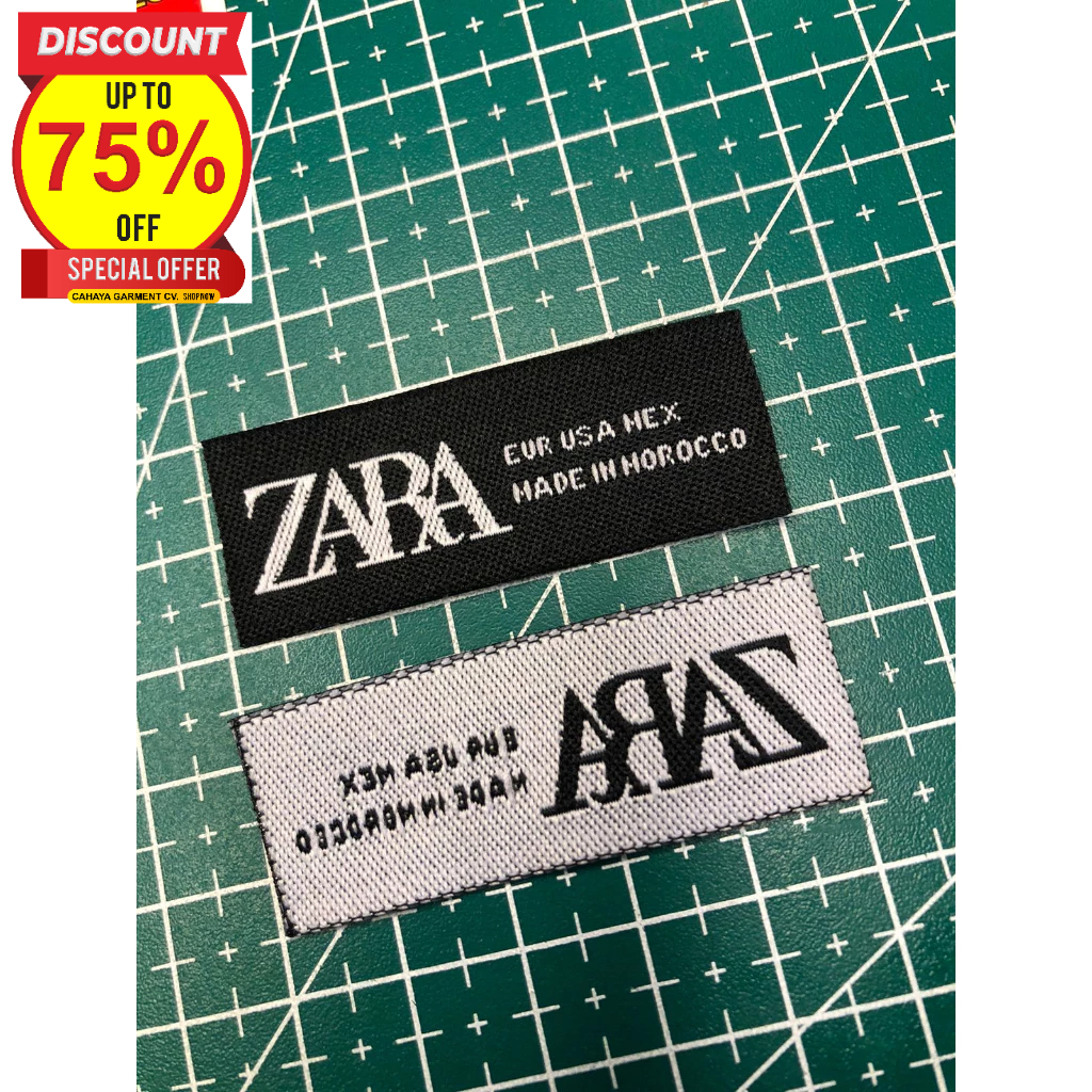 ZARA MAIN TAG LABEL WOVEN KNIT EMBROIDERED COTTON SUPER PREMIUM CO 1X ...