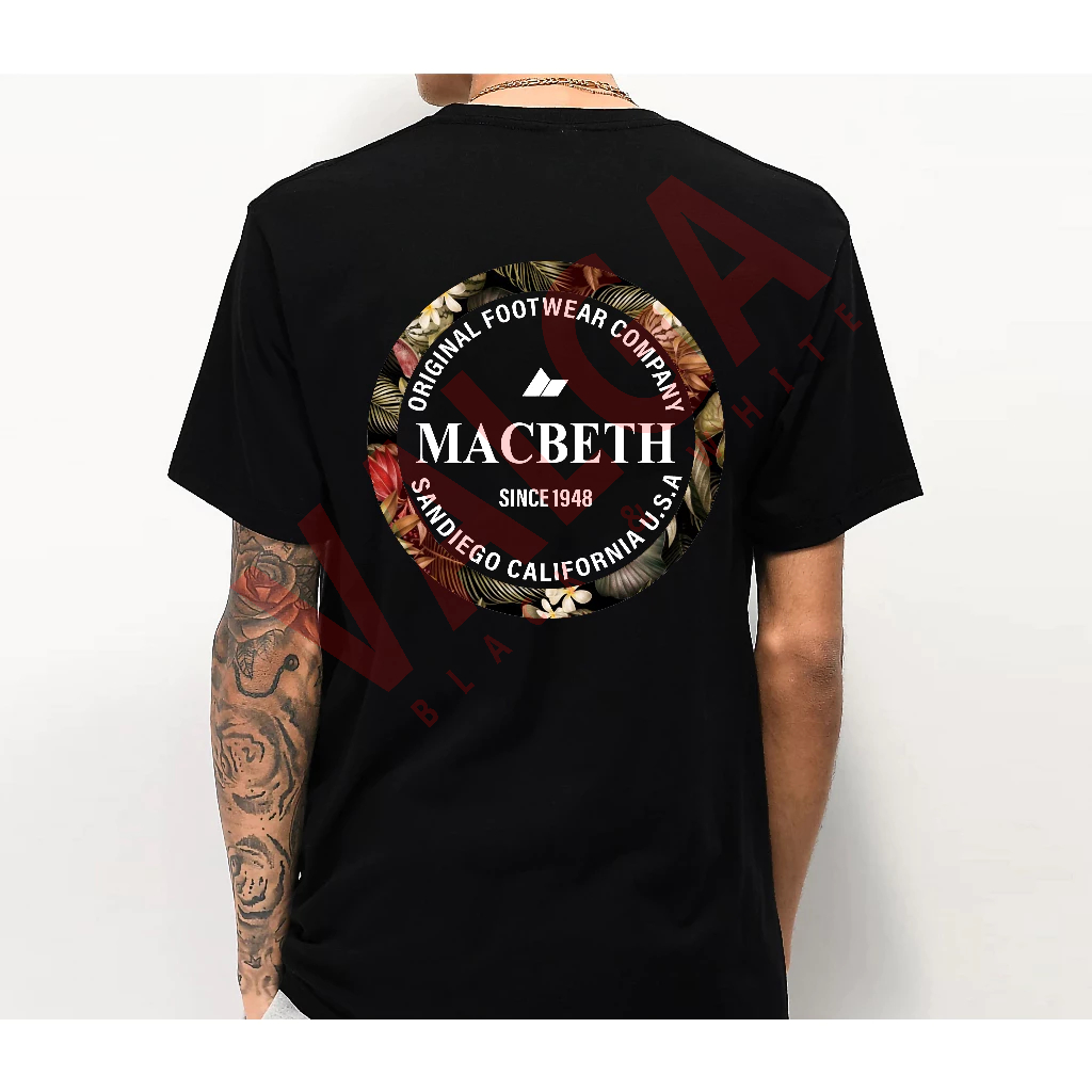 MACBETH T-Shirt 100% Combed Cotton 24S PREMIUM Quality | Shopee Malaysia