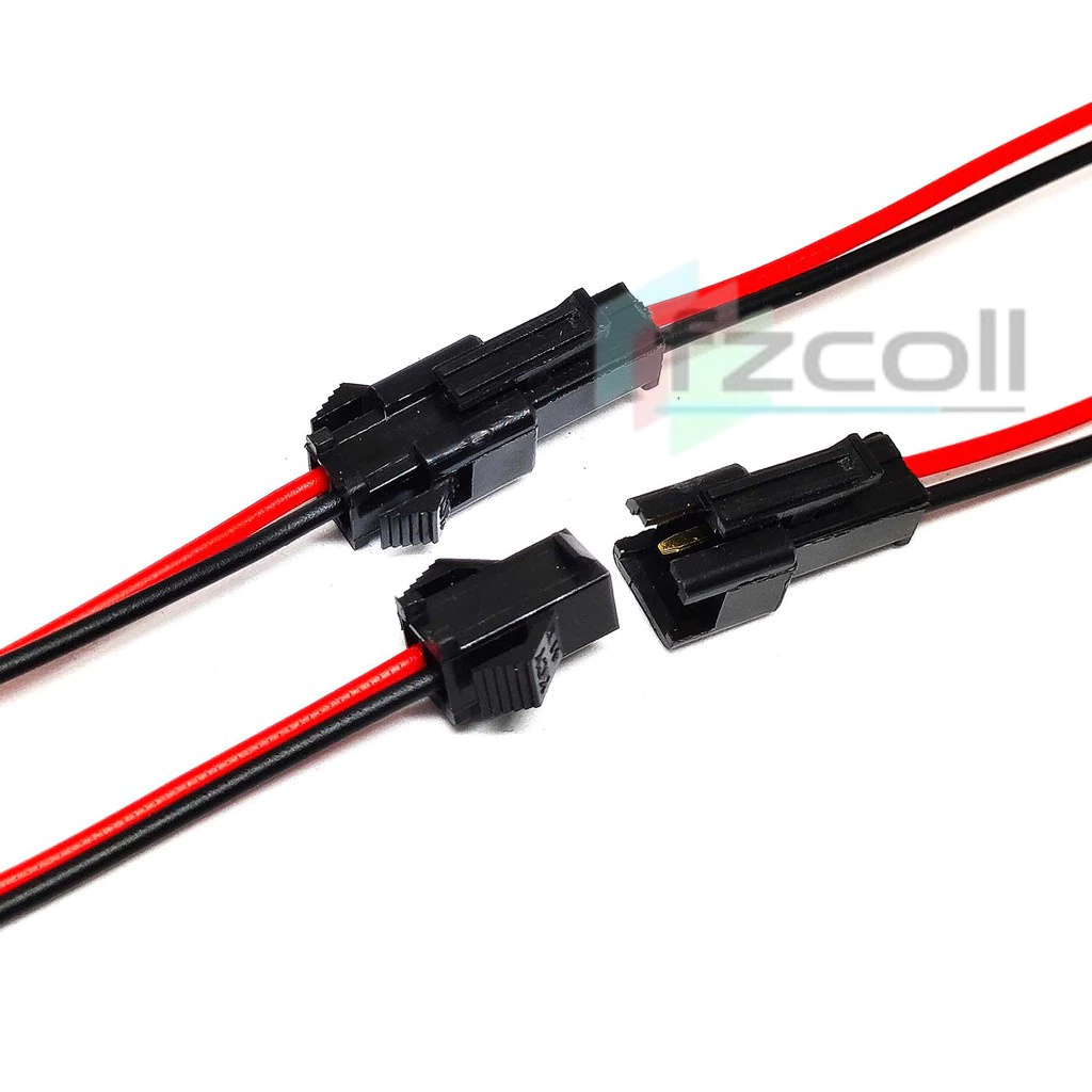 Jst Terminal Socket 2 PIN Cable Male Female EL DC Socket Connector ...