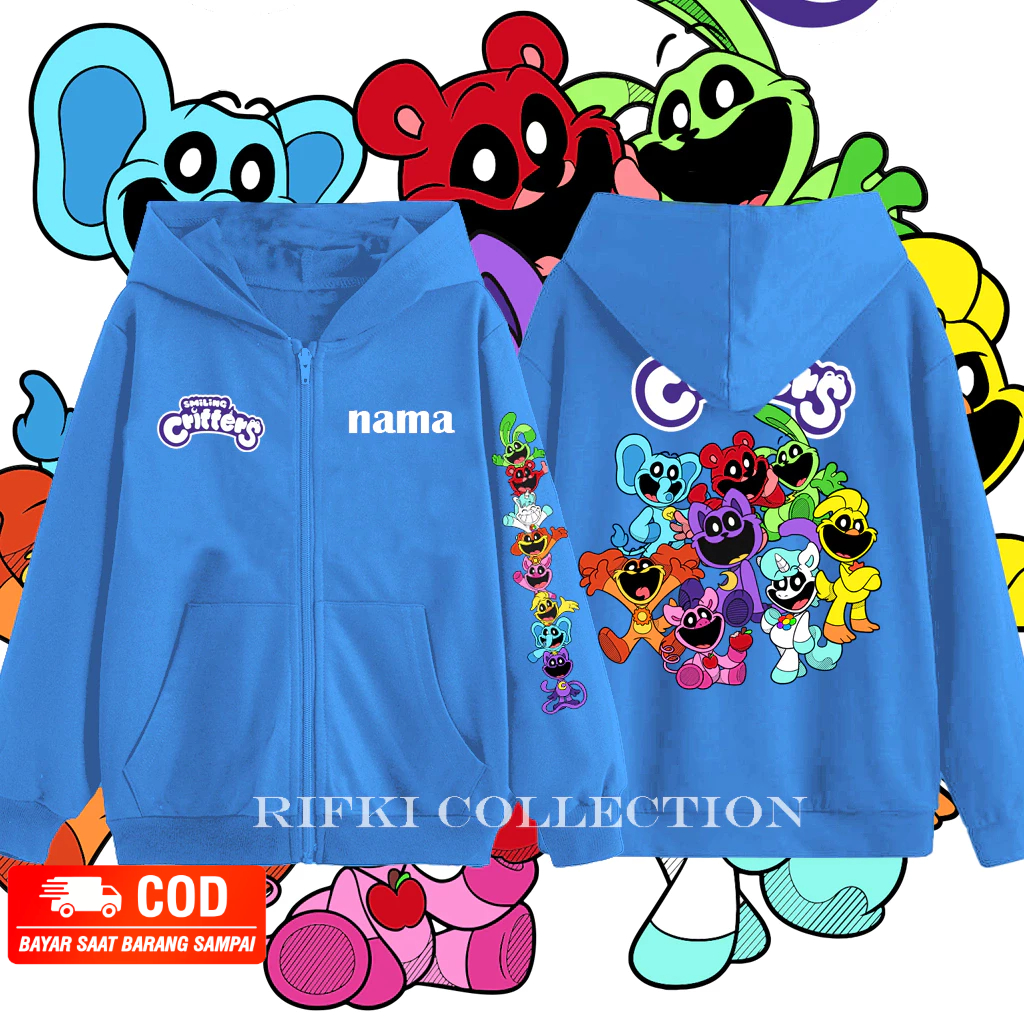 Poppy playtime smiling critters children's thick zipper Hoodie jacket ...