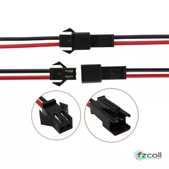 2pin Cable Male Female Terminal Socket Connector EL DC Socket 1set ...