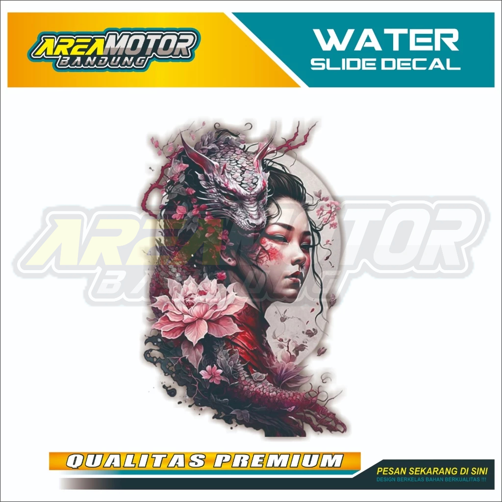 Transparent WATER SLIDE DECAL DRAGON GEISHA / TRANSPARENT WATER SLIDE ...
